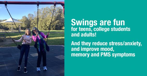Swings are fun for teens, college students and adults! And they reduce ...